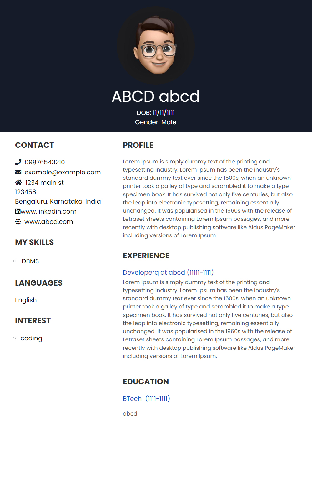 Resume Builder